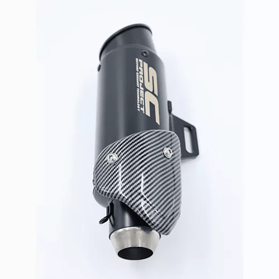 1pc 51mm Diameter Tilted Vibrating Motorcycle Exhaust Pipe With Muffler ...