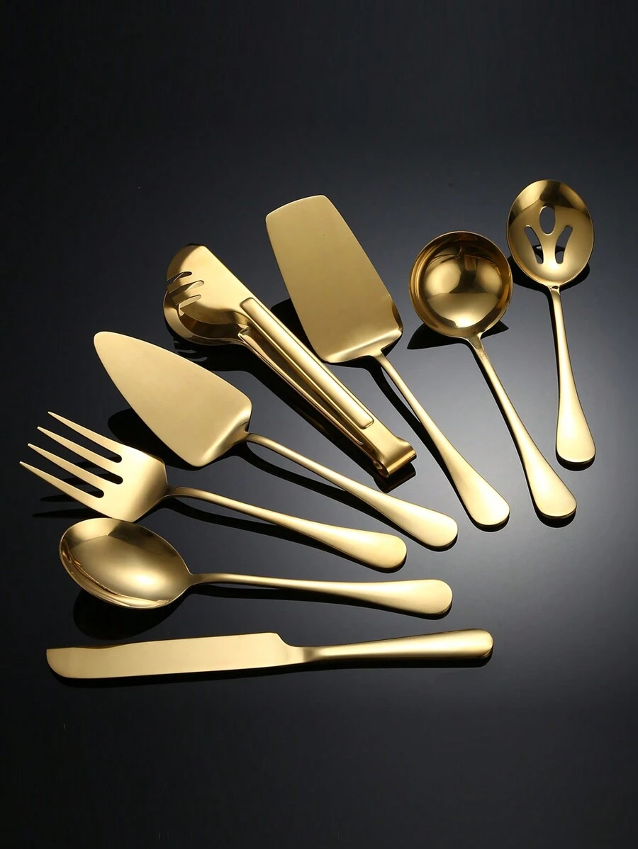 8pcs Stainless Steel Knife Fork Spoon Set For Restaurants Or Hotels ...