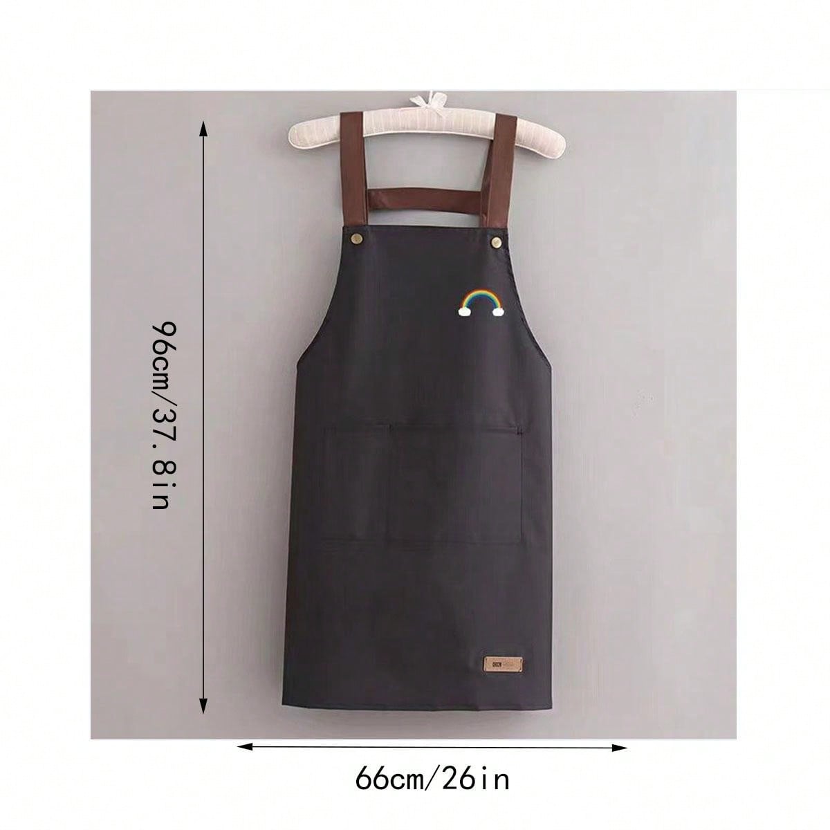 Rainbow Colored Black Apron | SHEIN USA