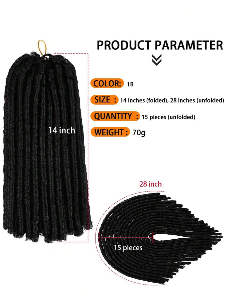 Urban Soft Dread Crochet Hair - 1 Packs Straight Faux Locs Crochet Hair ...