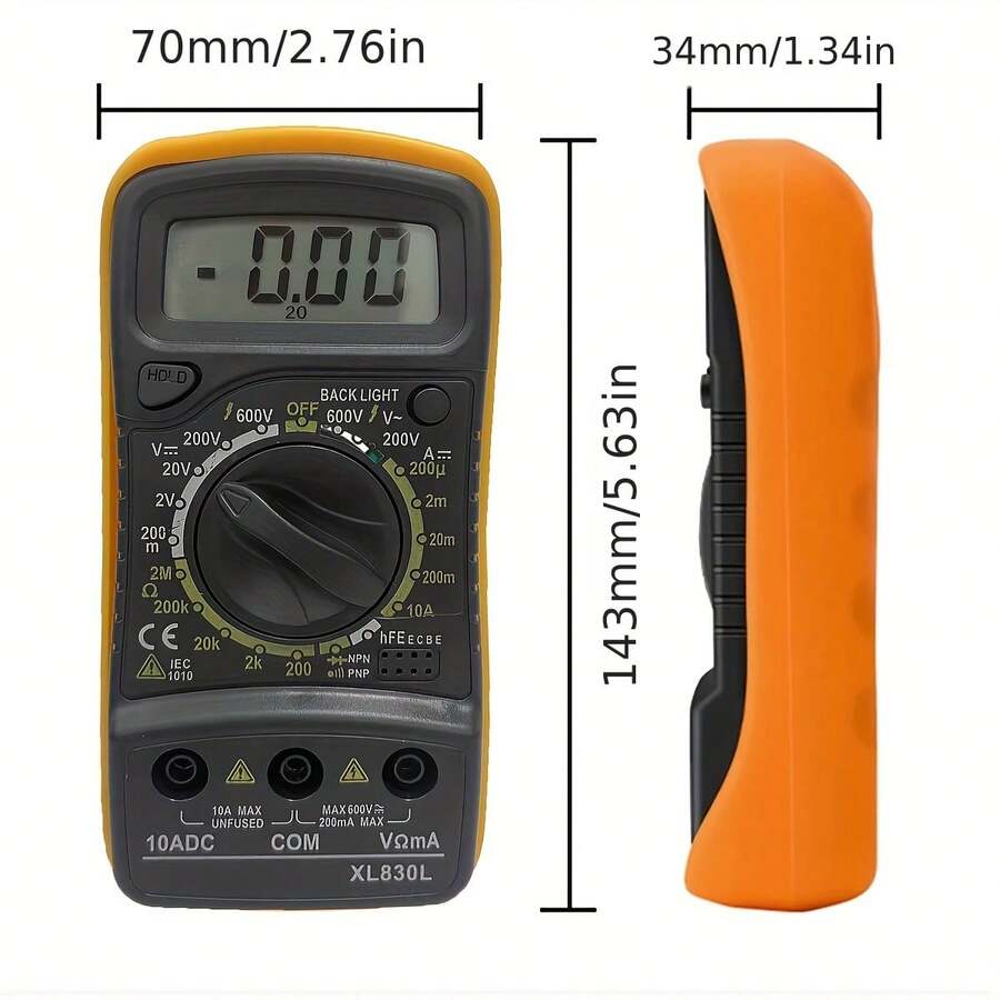 Digital Multimeter With High Precision Display For Electricians
