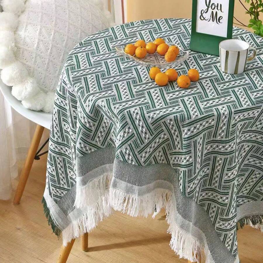1pc Ins Style Tablecloth For Small Round Table, Birthday Party ...