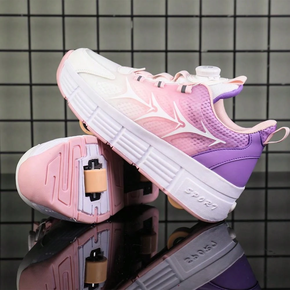 Zapatillas con ruedas de moda nuevas Heelys de doble rueda, zapatillas ...