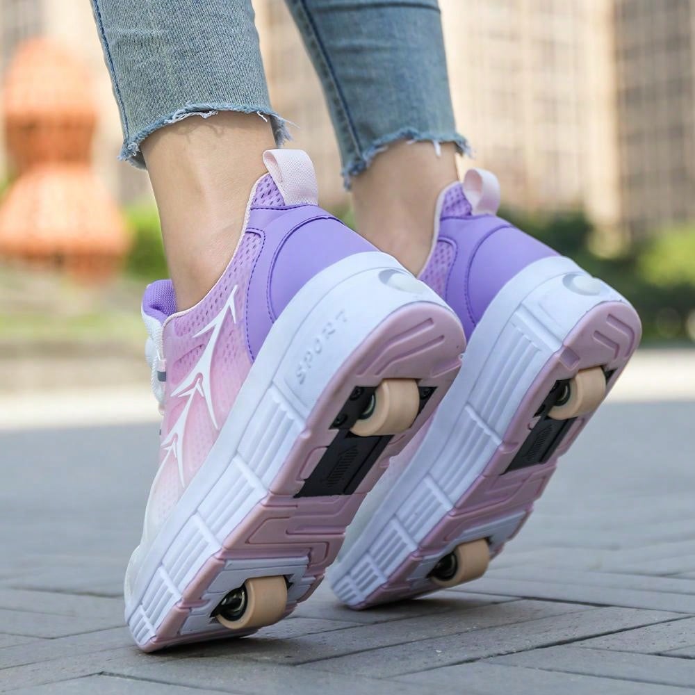 Zapatillas con ruedas de moda nuevas Heelys de doble rueda, zapatillas ...