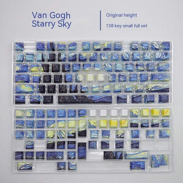 138-Key Oem Profile Pbt Sublimation Starry Sky Translucent Keycaps ...