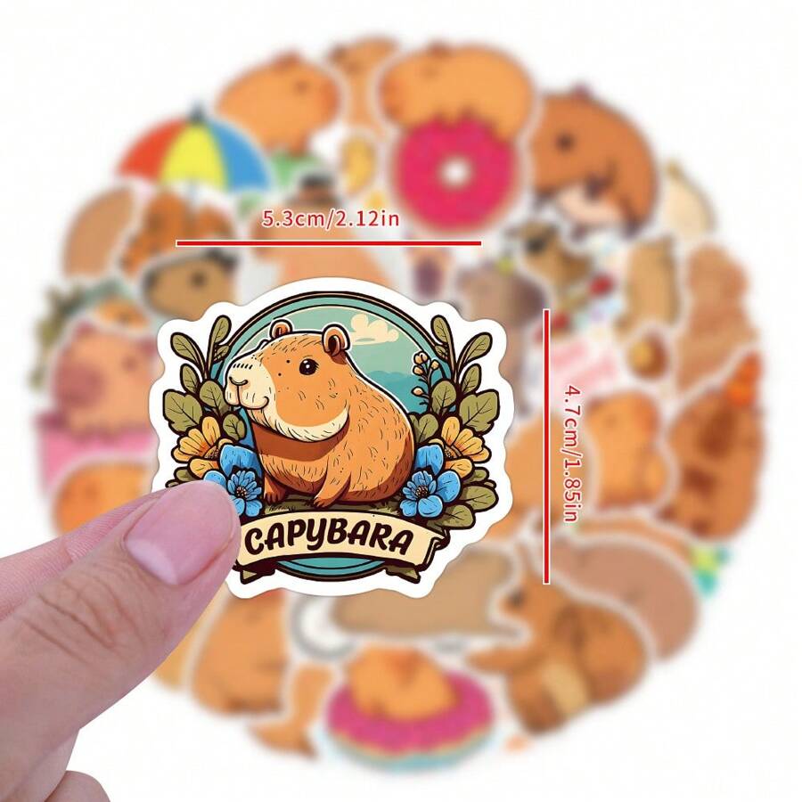 60PCS Capybara Stickers Capybara Birthday Decorations Capybara Poster ...