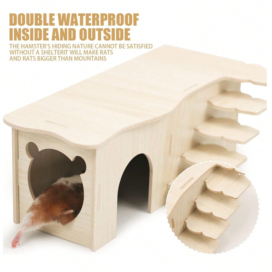 Hamster Maze With Multiple Chambers And Hideaways, Wooden House With ...