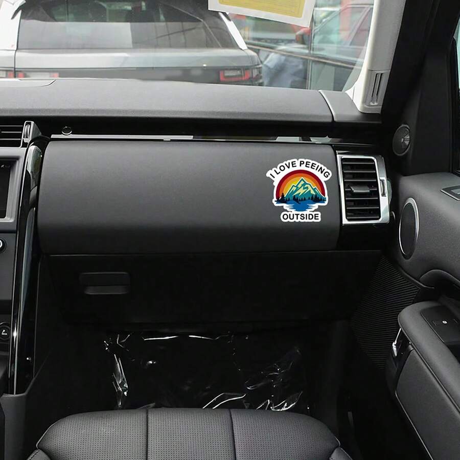 Colored Sticker Text And Mountain Print Car Stickers | SHEIN USA