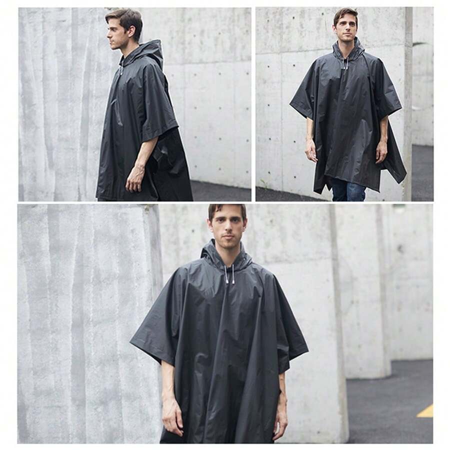 Rain Ponchos For Adults Eva Rain Ponchos Waterproof Lightweight Rain Coat Emergency Rain Poncho