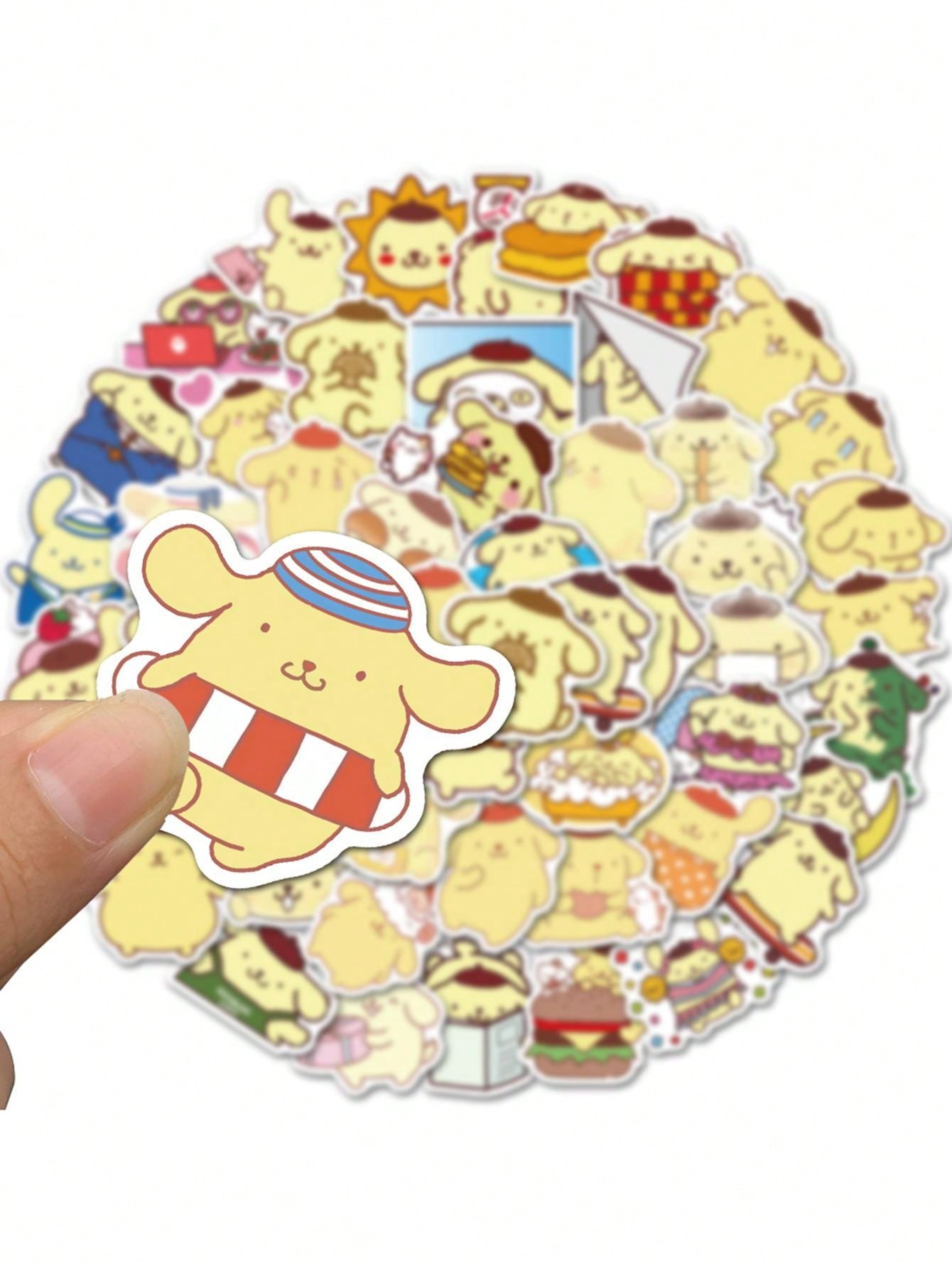 Sanrio 50pcs Officially Licensed Pompompurin Vinyl Sticker Waterproof ...