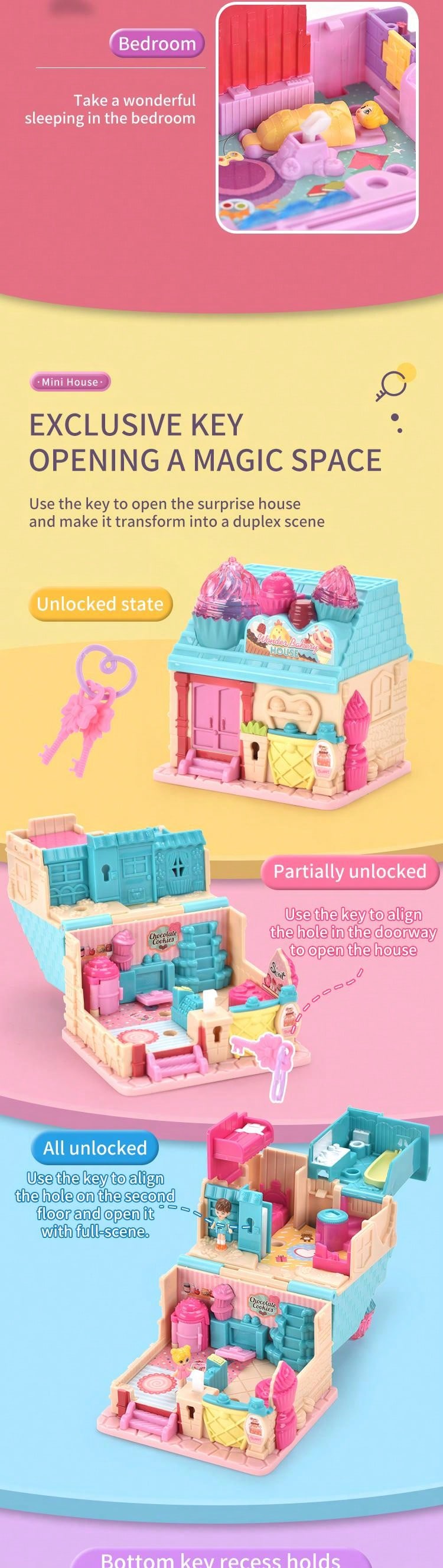 A Set Of Diy Miniature Ruth'S Coffee Shop Toy Dollhouse, Changing Role ...