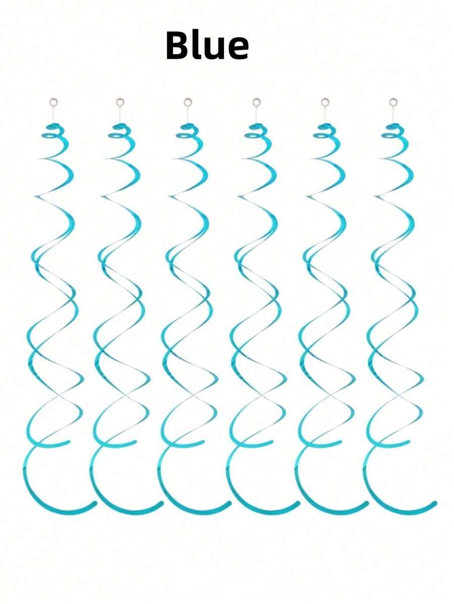 6pcs Hanging Swirl Decorations, Party Spiral Streamers For Ceiling ...