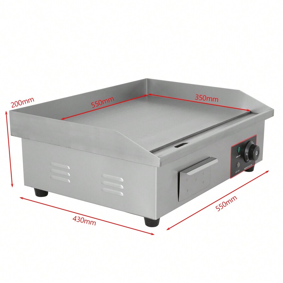 Electric Countertop Griddle 22" Commercial Restaurant Grill 3000W ...