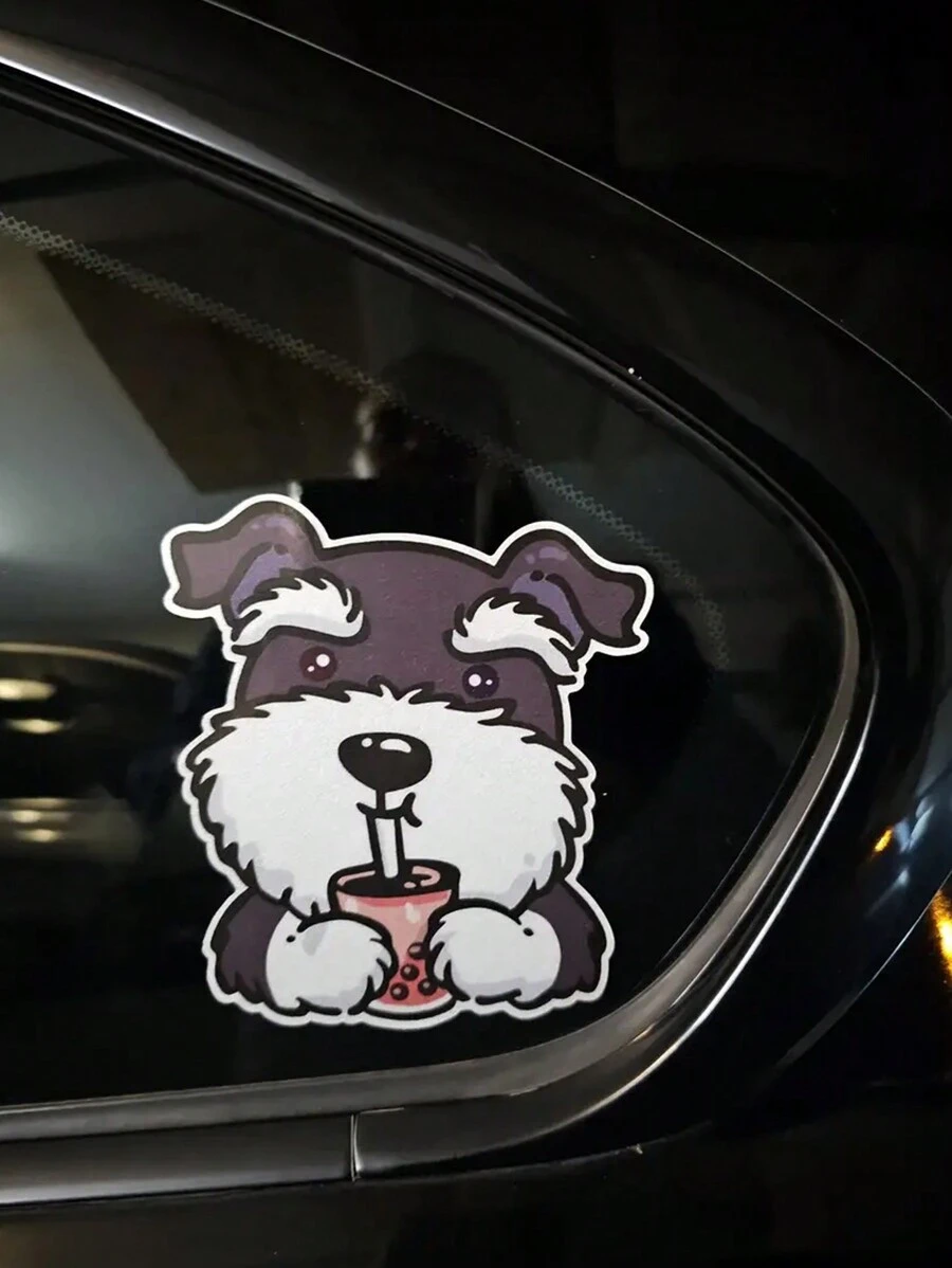 1pc Schnauzer Dog Car Sticker: Protect Your Vehicle With Creative ...