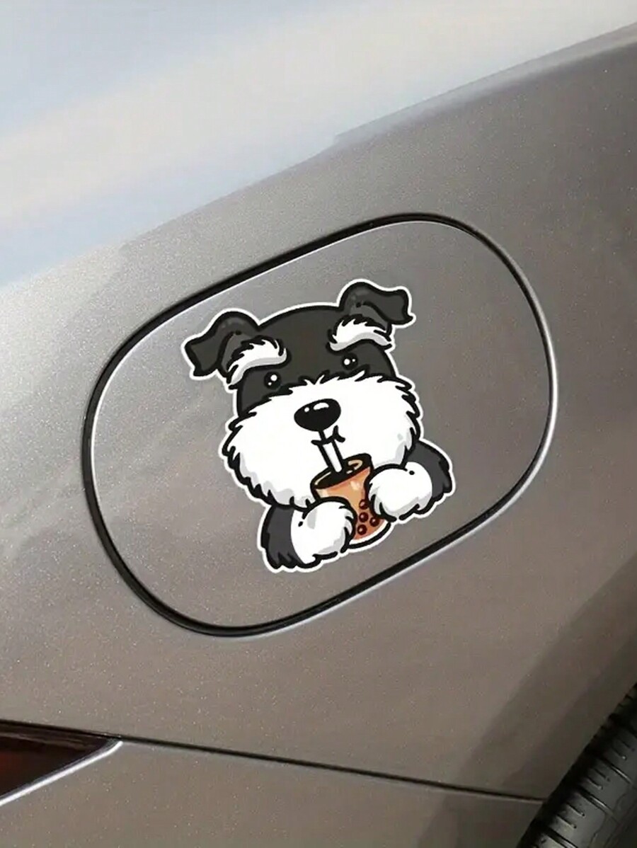 1pc Schnauzer Dog Car Sticker: Protect Your Vehicle With Creative ...