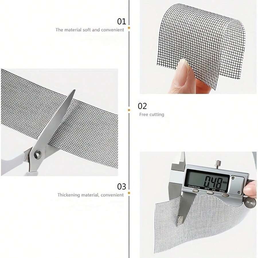 2 Roll Window Screen Repair Tape, Self Adhesive Mesh Tape, Anti Insect ...