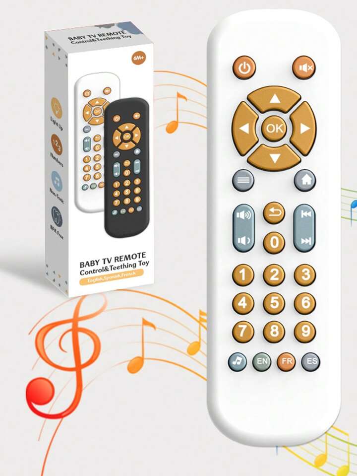 Baby Tv Remote Control Toy With Music & Multilingual Switch ...