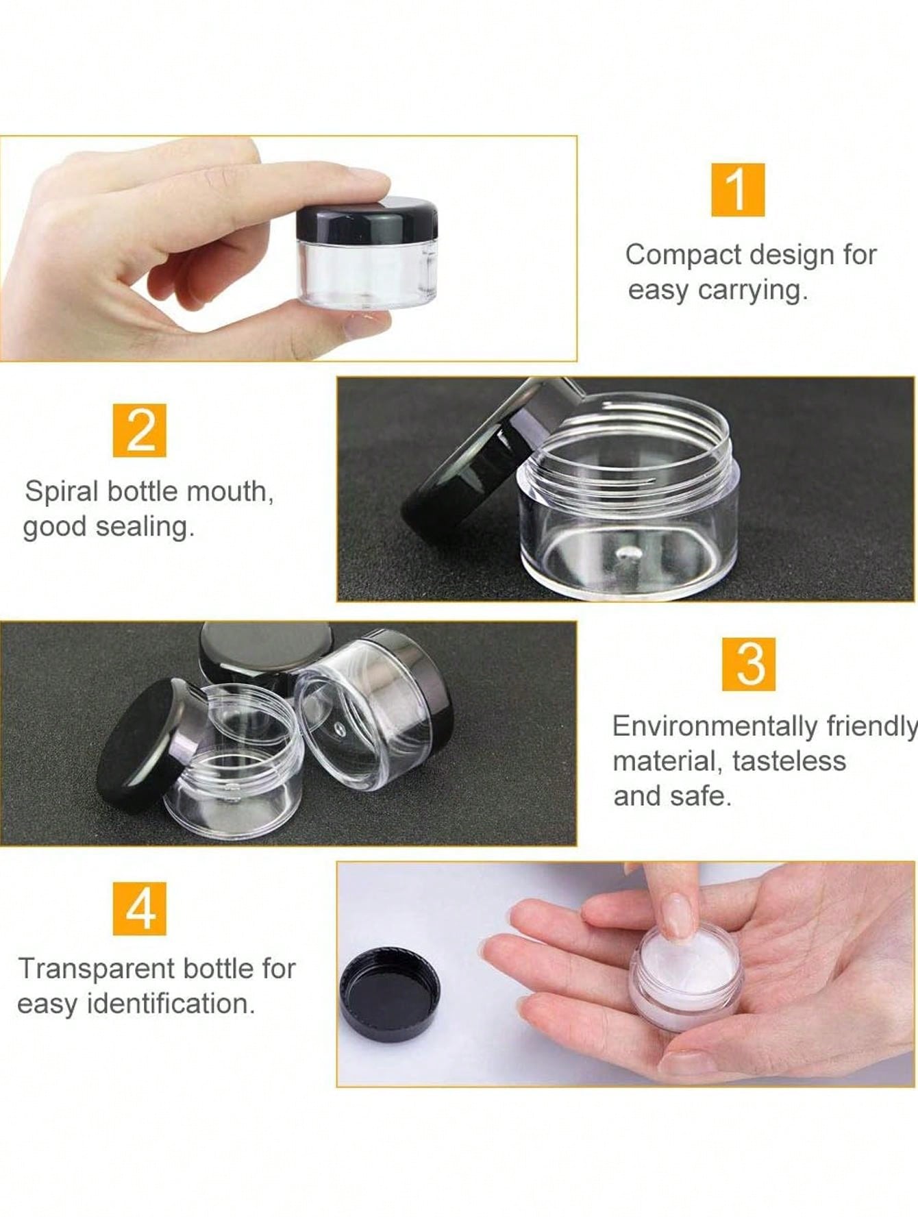 5 Cosmetica Containers 5st Kruiken Kleine Make-up Containers met ...