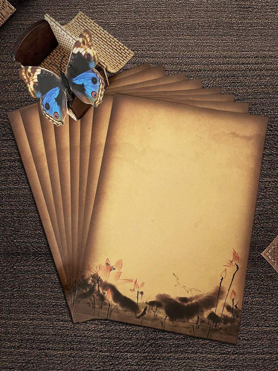 8Pcs/Set 16K Chinese Style Retro Letter Paper Envelope Set Features ...