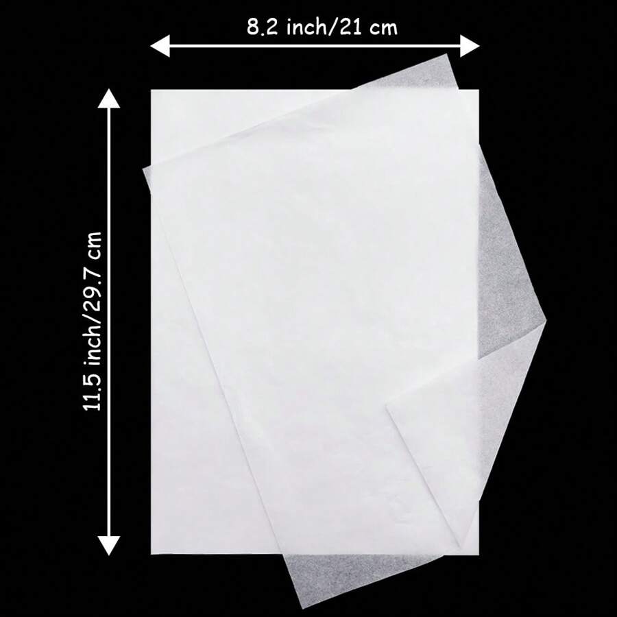 100 Sheets Tracing Paper,White Translucent Sketching Tracing Paper ...