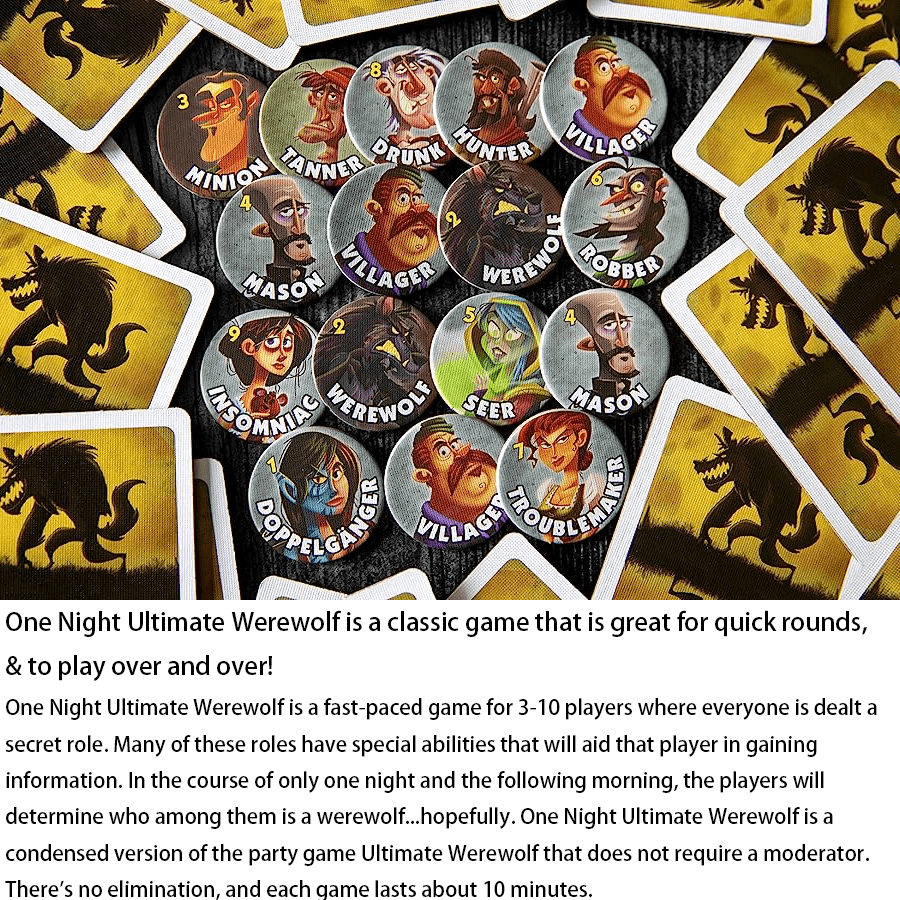 1pc Ultimate One Night Werewolf - Fast-Paced, Engaging & Thrilling ...