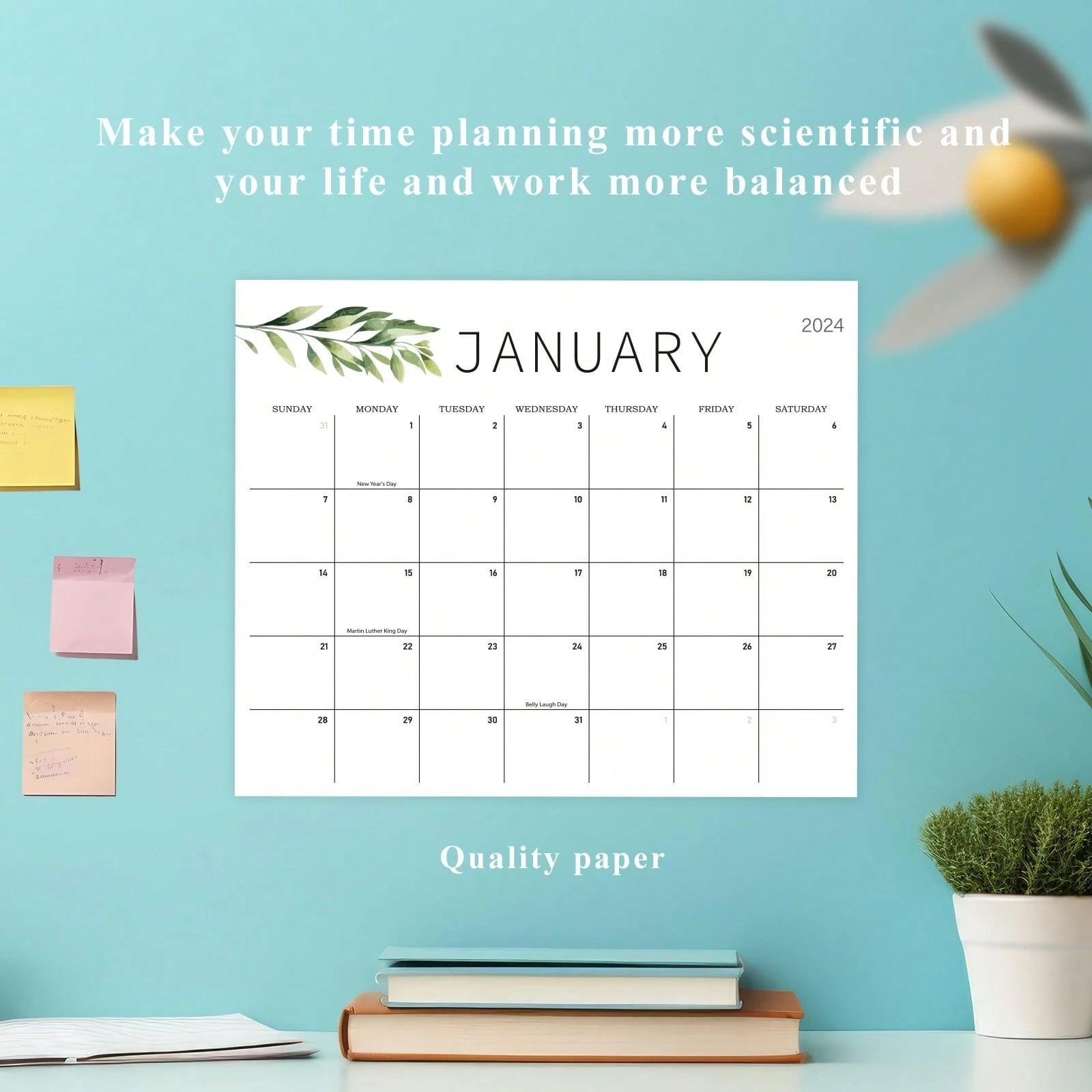 1 Pc 2024 Wall Calendar Double Coil Binding Calendar In Planners ...