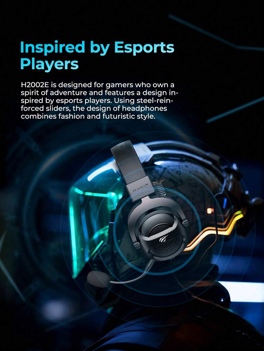 havit HAVIT H2002E Adjustable Wired Gaming Headset With Detachable ...