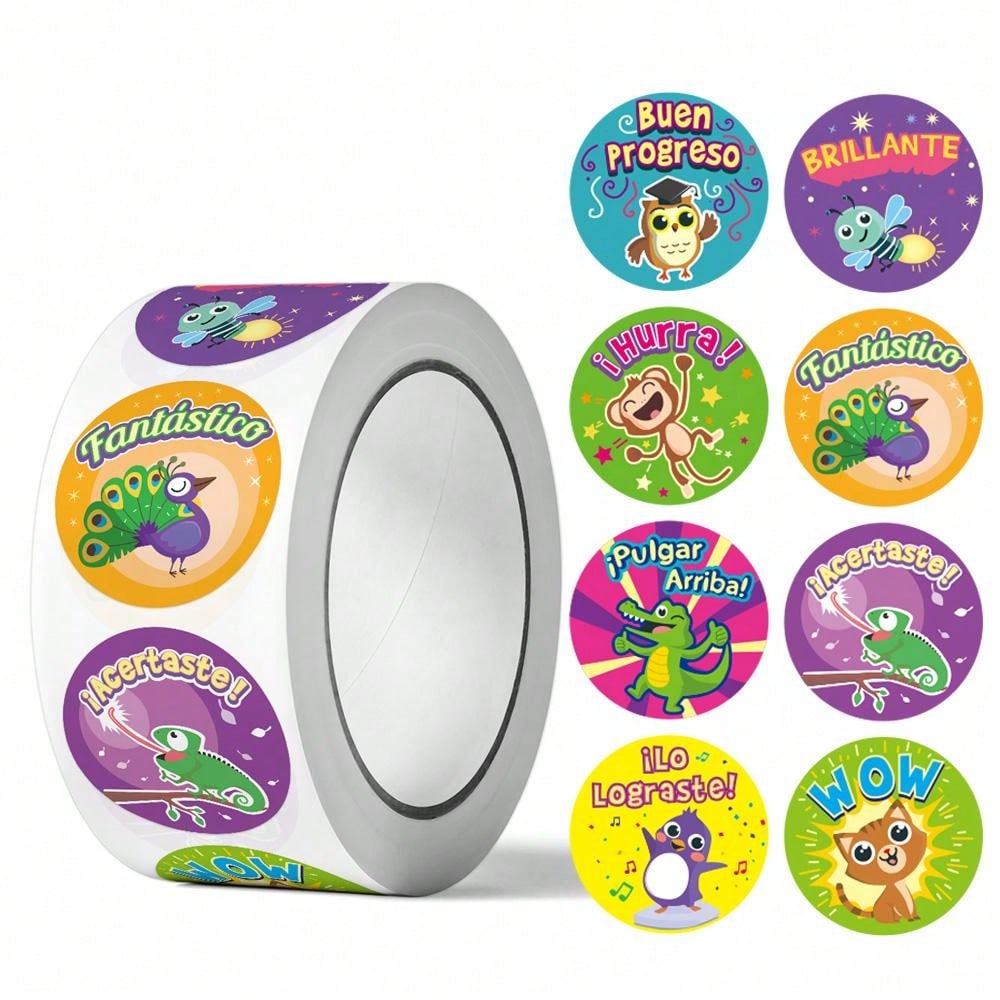 Pegatinas De Recompensa De Animales De Dibujos Animados, Pegatinas De ...