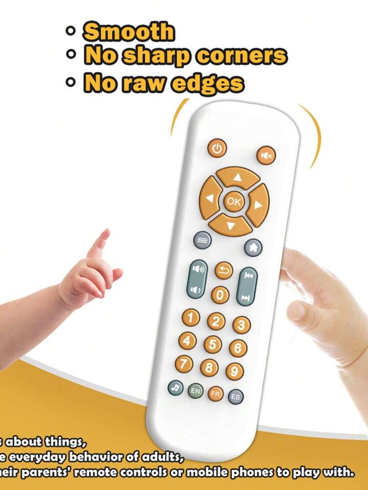 Baby Tv Remote Control Toy With Music & Multilingual Switch ...