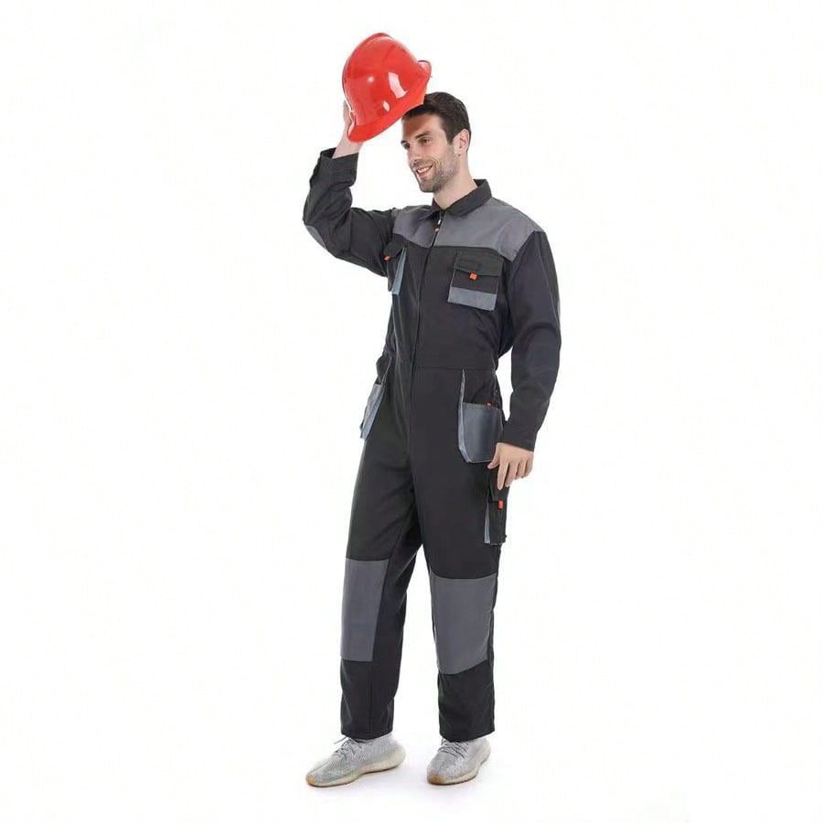Xxl Gray Overalls With Multi-Pocket Design, Durable And Dirt-Resistant ...
