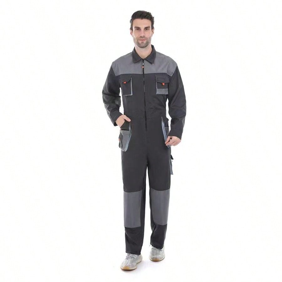 Xxl Gray Overalls With Multi-Pocket Design, Durable And Dirt-Resistant ...