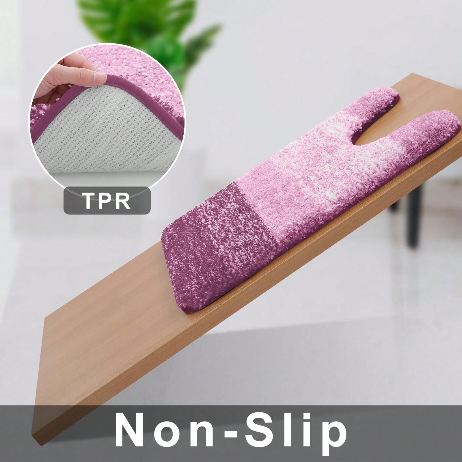 Luxury Toilet Rugs U-Shaped 24x24, Extra Soft And Absorbent Microfiber ...