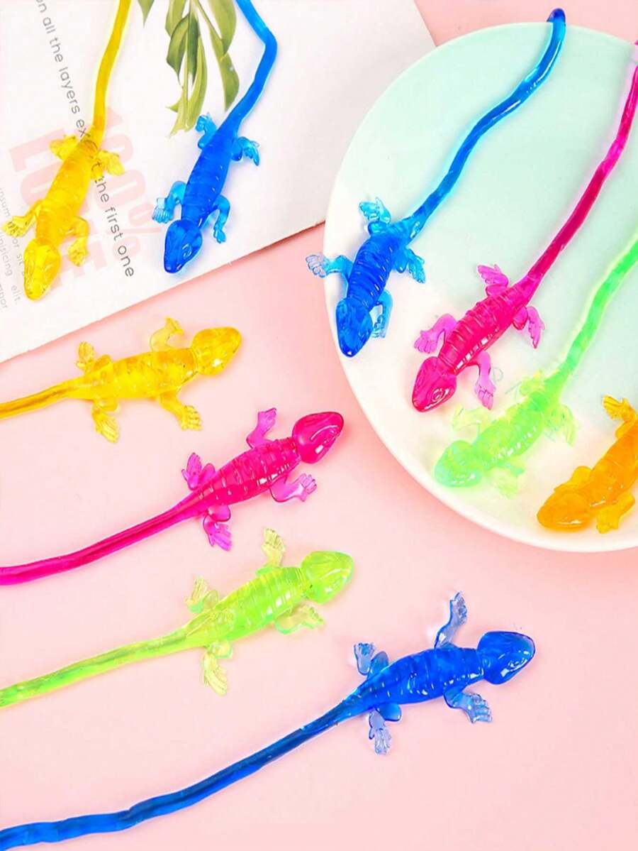 12pcs Random Color Sticky Stretchy Lizard Toys, Party Favors, Creative ...