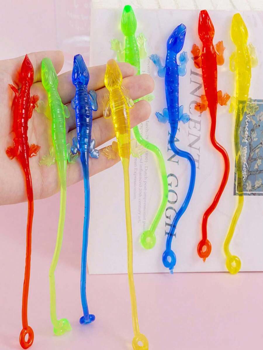 12pcs Random Color Sticky Stretchy Lizard Toys, Party Favors, Creative ...