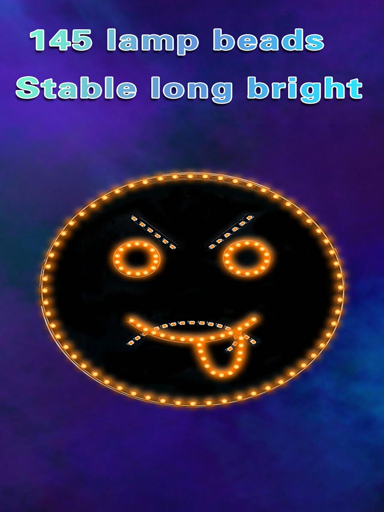 Creative Car LED Emoticon Light Car Emoticon Light Car Rear Window Fun ...