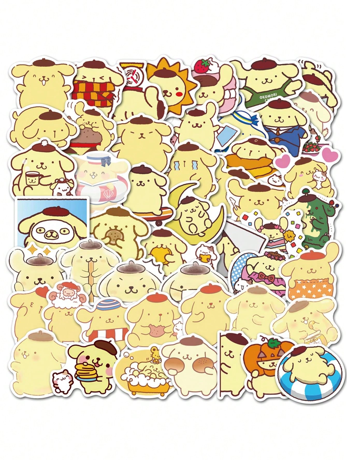 Sanrio 50pcs Officially Licensed Pompompurin Vinyl Sticker Waterproof ...