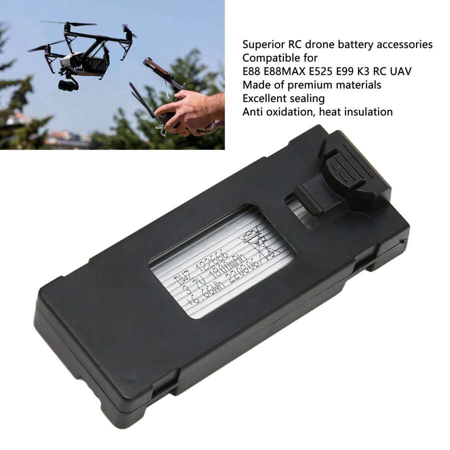 RC Drone Battery, Professional 3.7V 1800Mah Remote Control UAV Lithium ...