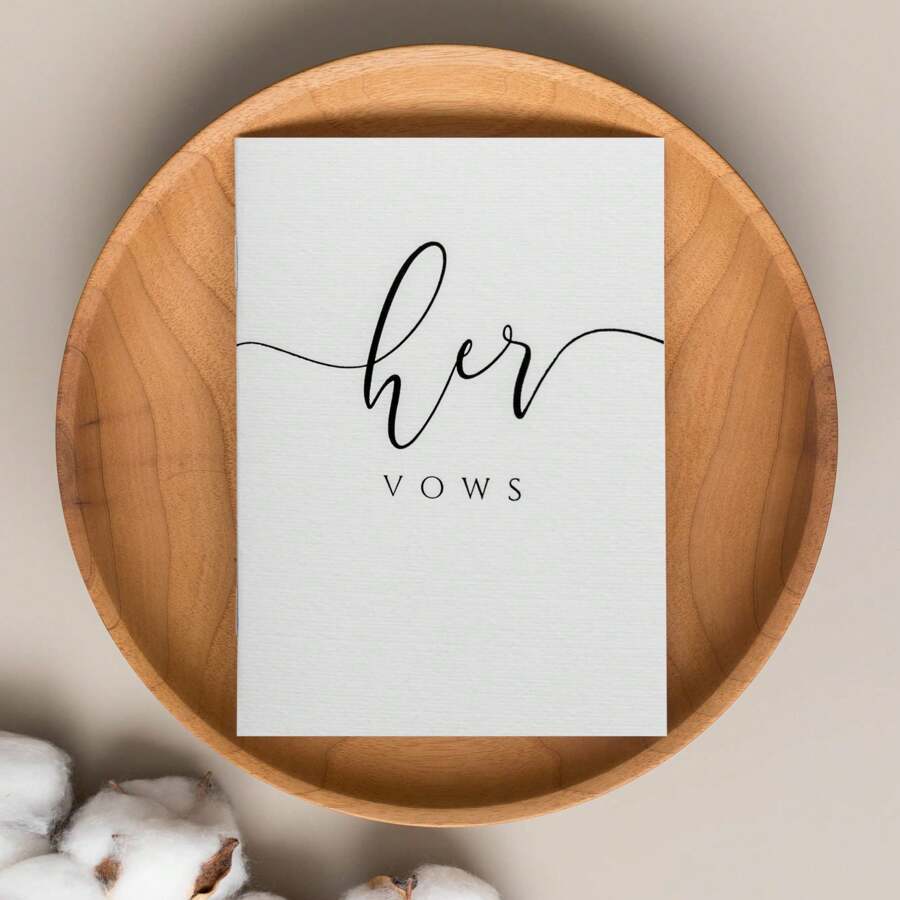 2PCS Wedding Vow Books, Vow Books His And Hers With Gold Foil Lettering ...