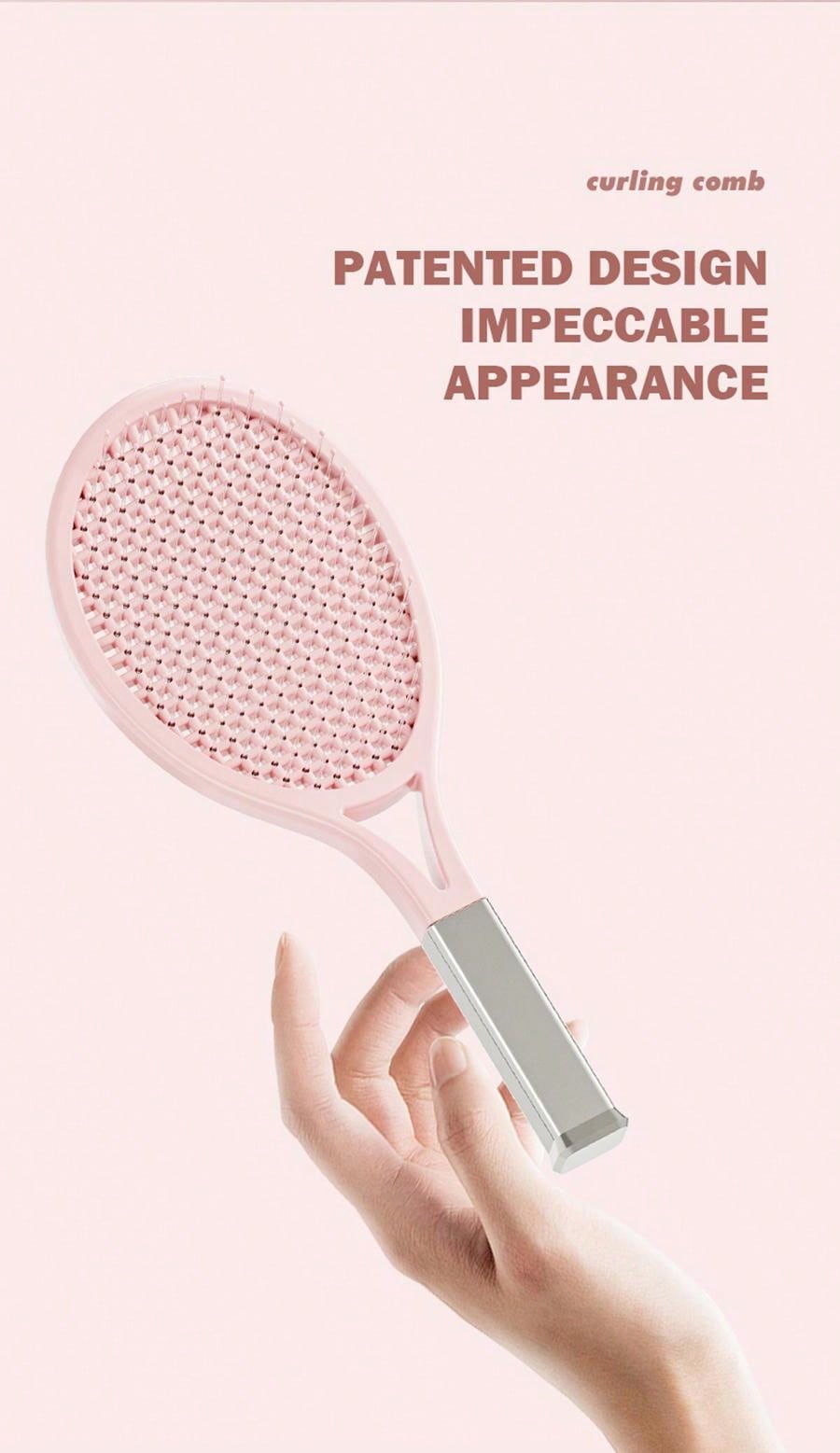 Tennis Racket Shaped Volumizing Comb For High Crown Hairstyles, Ladies ...