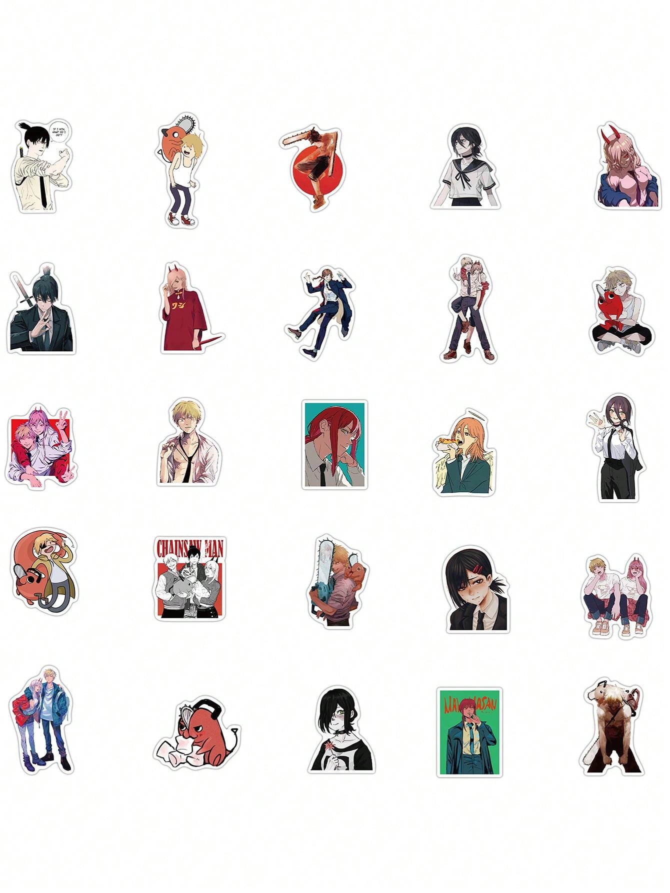 TOEI ANIMATION Chainsaw Man 50pcs Officially Licensed Vinyl Sticker ...