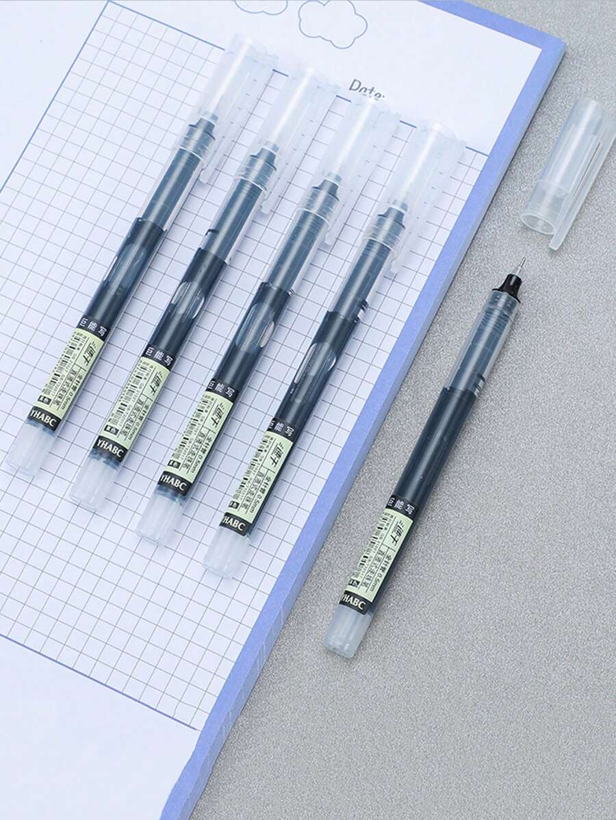 10 creative straight liquid neutral pens Simple multi -purpose neutral ...