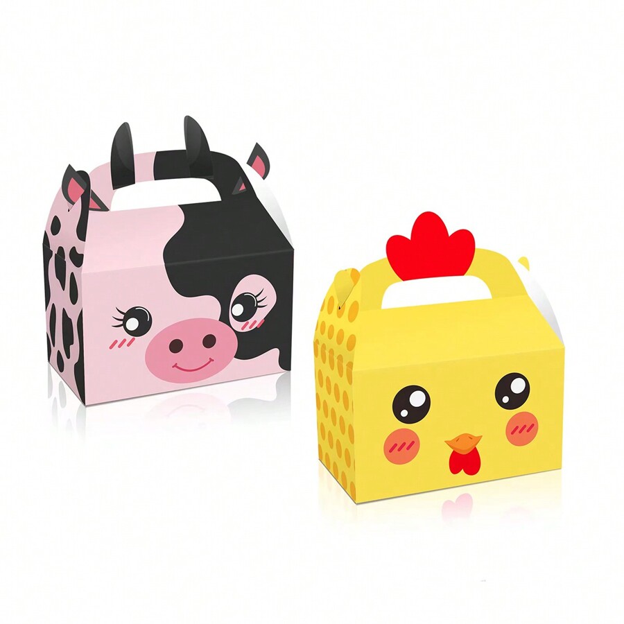 Farm Animal Party Favor Boxes Farm Theme Birthday Goodie Boxes ...