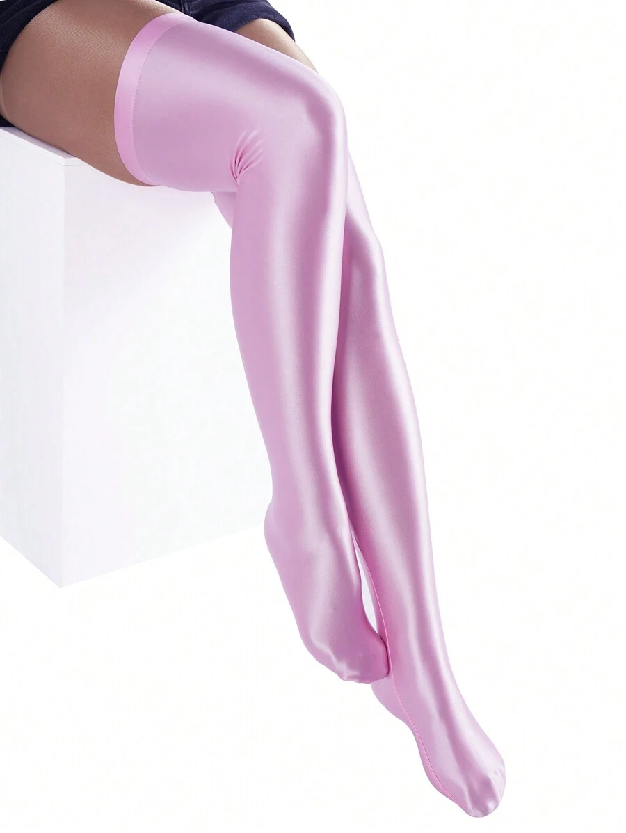 1pair Women's Over Knee High Silicone Anti-Slip Nylon Stockings ...