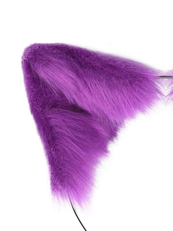 Handmade Realistic Cat Ear Headband Plush Animal Hair Hoop For Cosplay ...