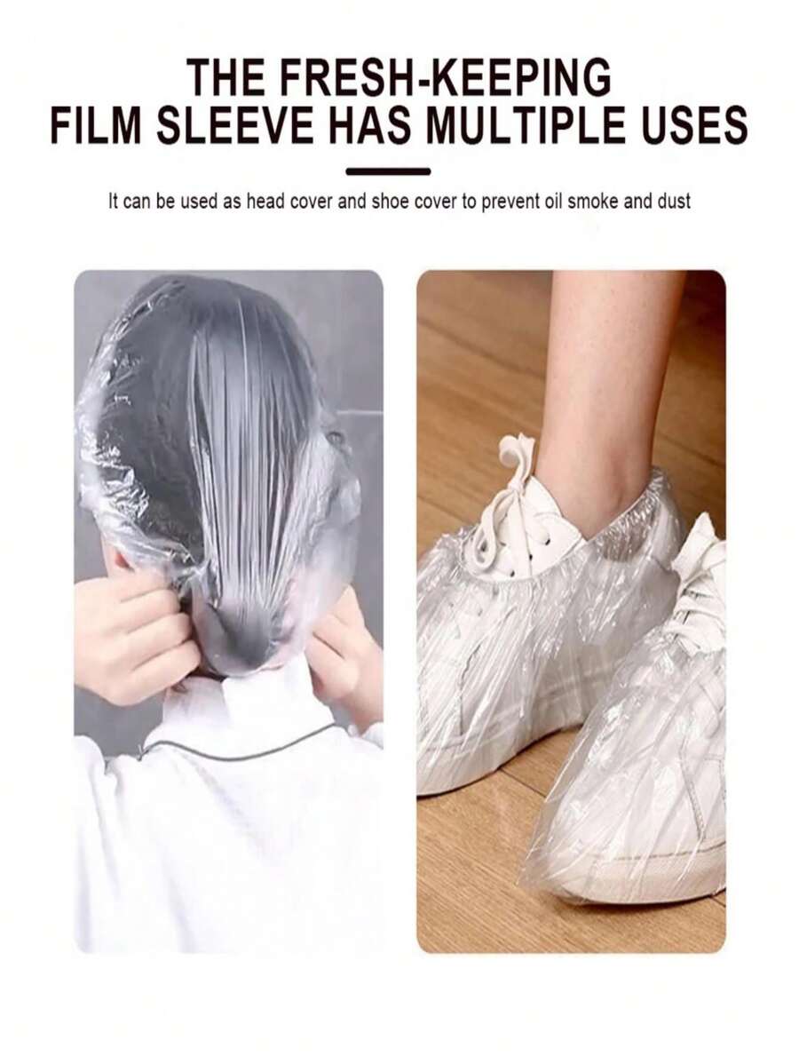 100pcs Disposable Bathing Shower Caps, Thick Plastic Transparent Large ...