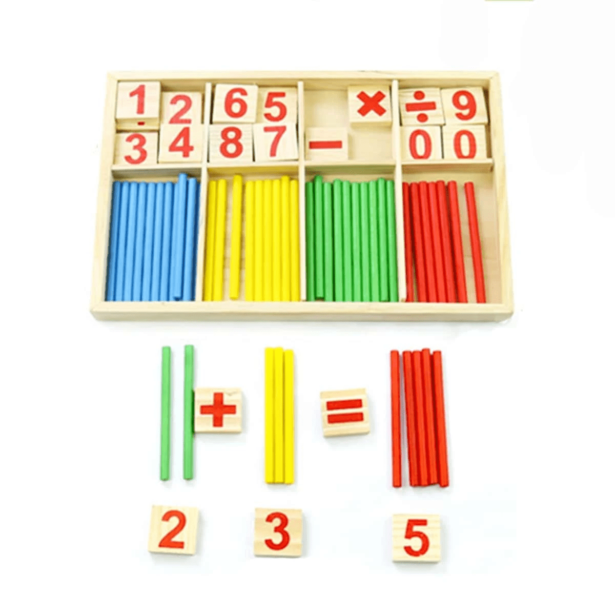Wooden Math Learning Box Educational Toy, Early Education Arithmetic ...