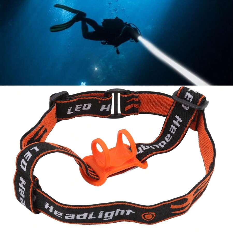Headlamp Elastic Strap, Elastic Flashlight Head Band Holder Strap Belt ...
