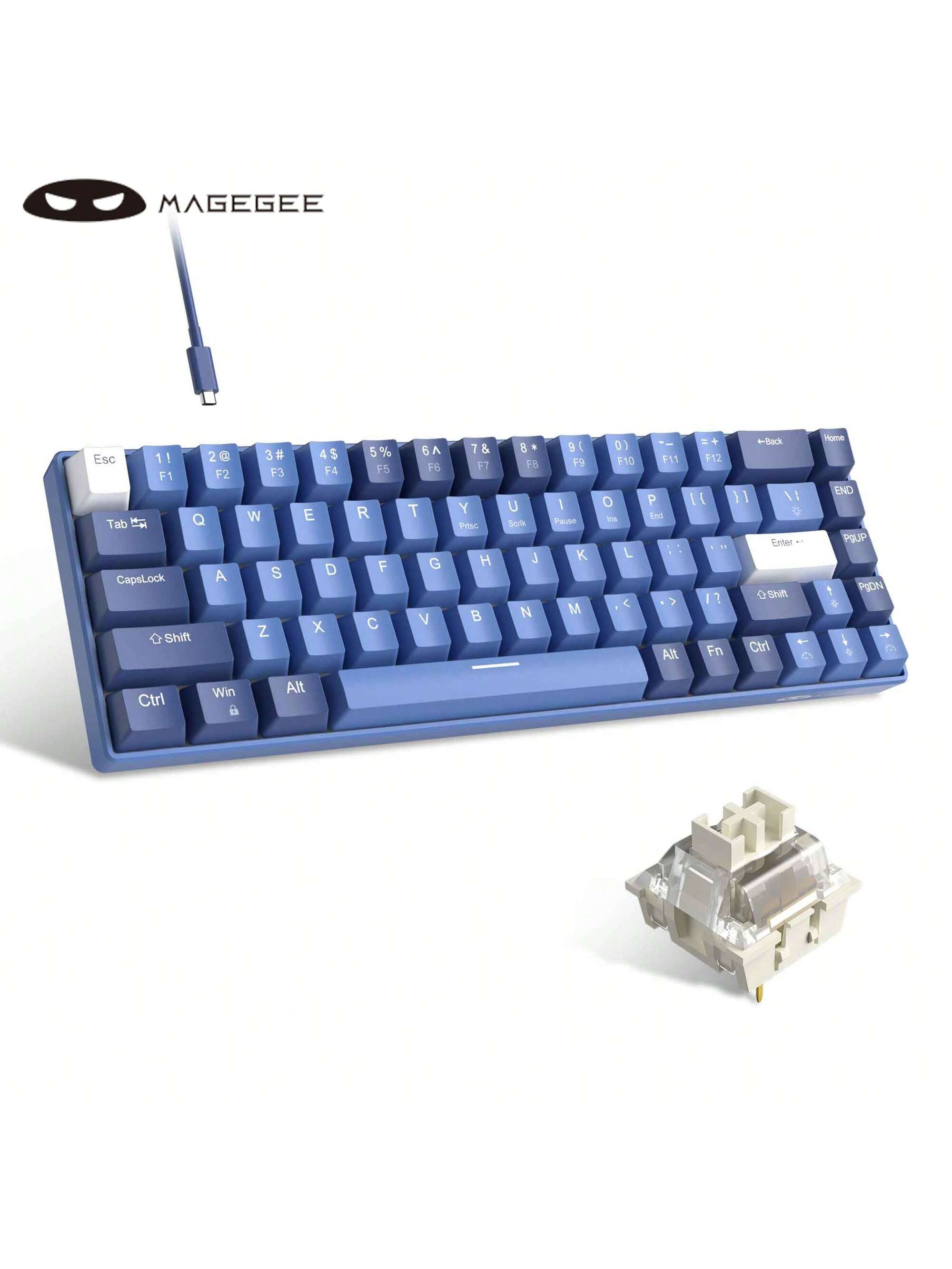 Magegee-box 60% Clavier De Jeu Mécanique Rgb Remplaçable À Chaud Avec ...