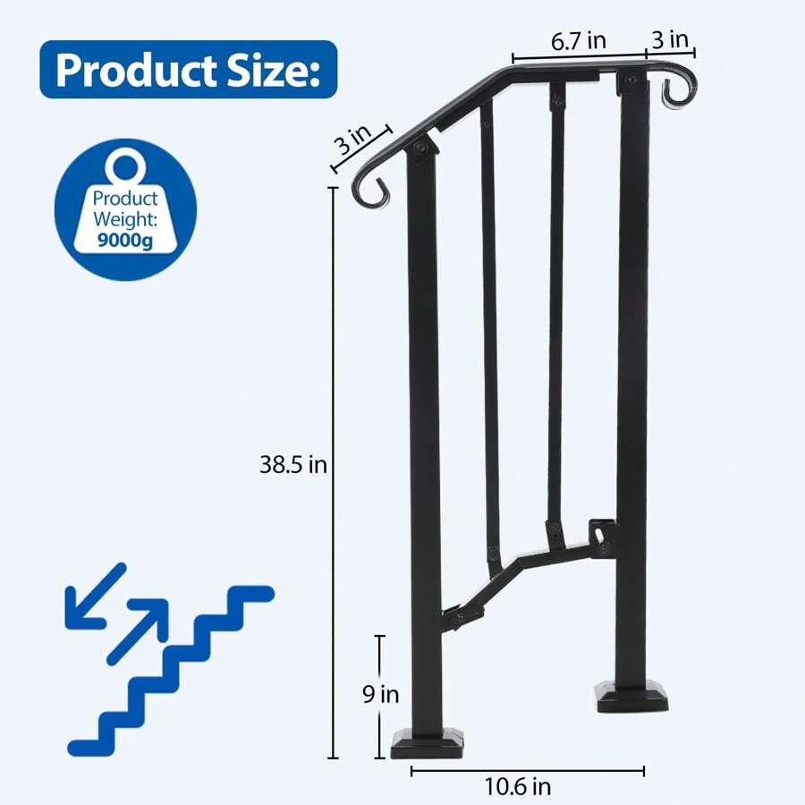 Handrails For Outdoor Steps Adjustable Outdoor Stair Railing, Staircase ...