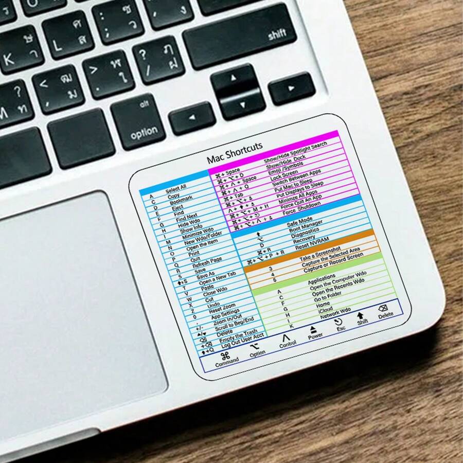 1pc Laptop Computer Software Shortcut Key Reference Table Stickers ...